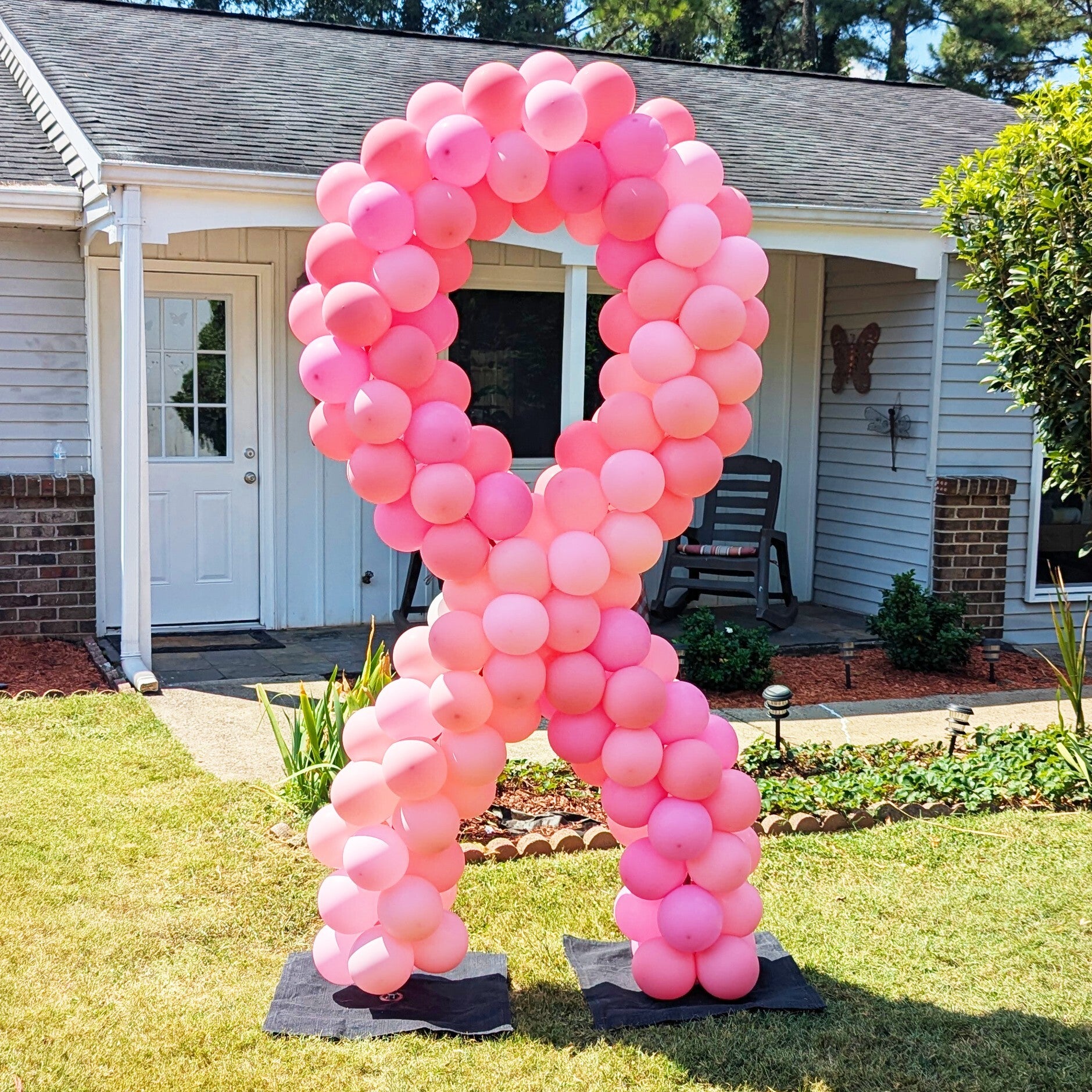 Welded Metal Balloon Frame Of Awareness Ribbon | Event Welding